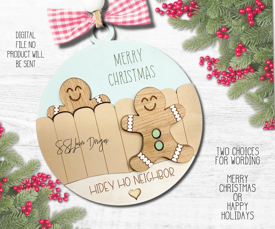 Hidey Ho Neighbors Christmas Ornament SVG File, Gift for Neighbors ...