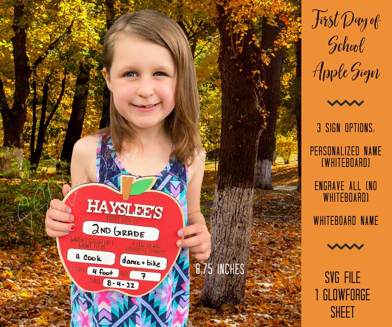 1st Year of School Sign Svg First Day of School Laser File - Etsy