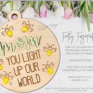Firefly Fingerprint SVG File, Mother's Day SVG Sign, Mother's Day ...