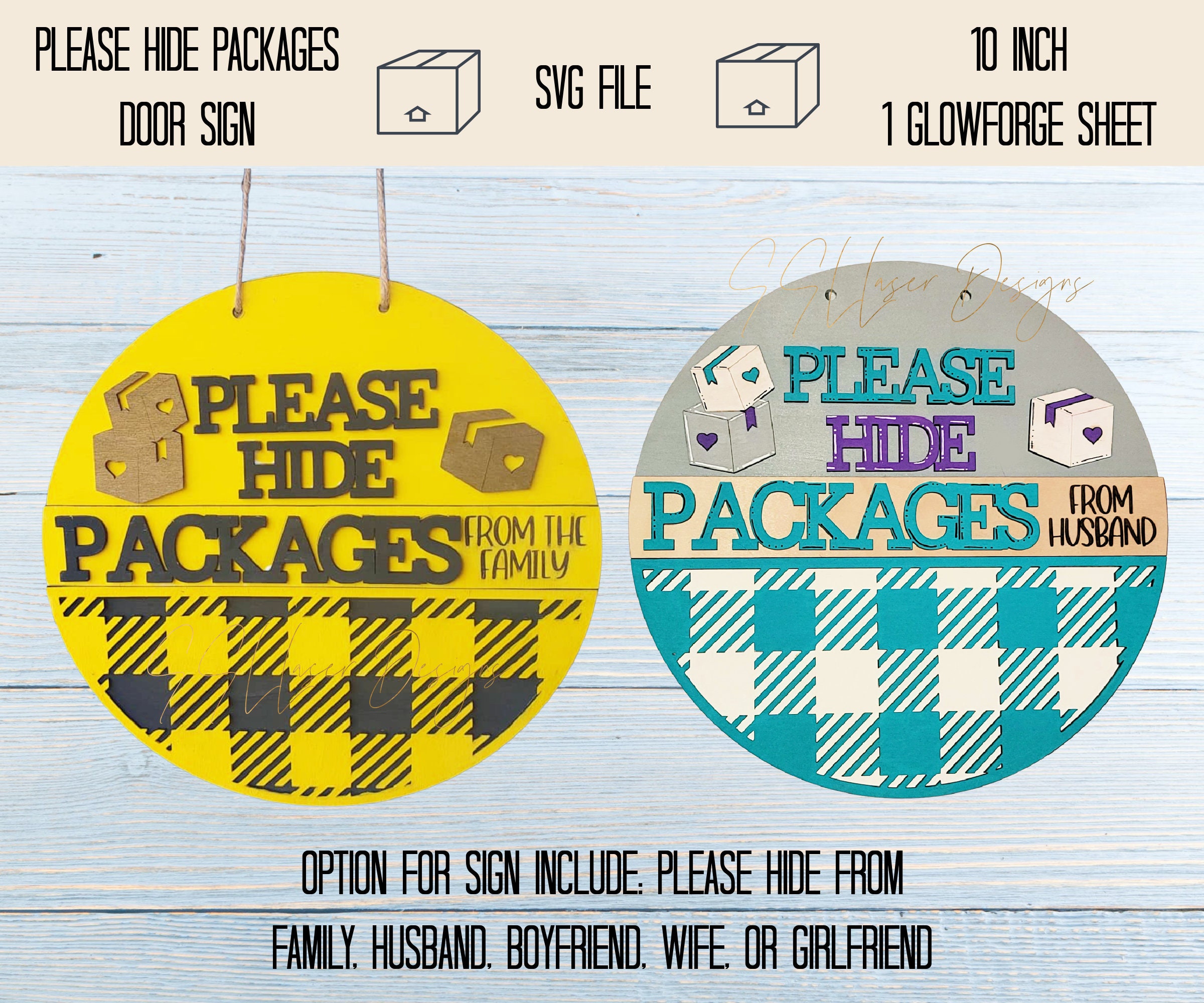 Please Hide Packages SVG Door Sign, Hide Packages From Husband SVG Door ...