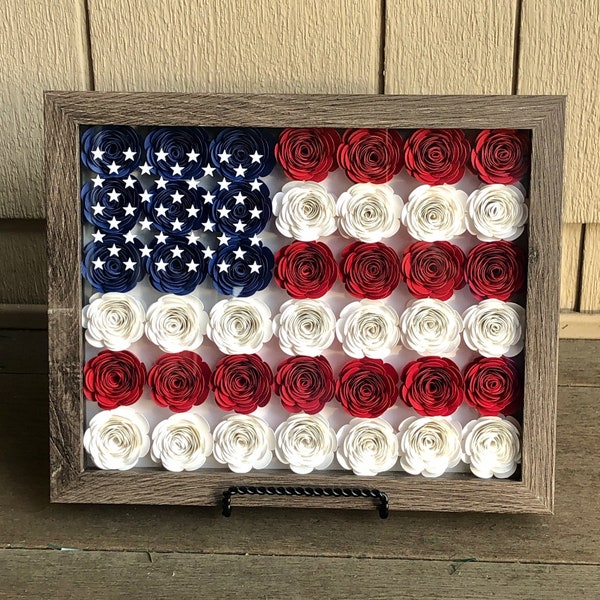 Flower Shadow Box Flag - Etsy