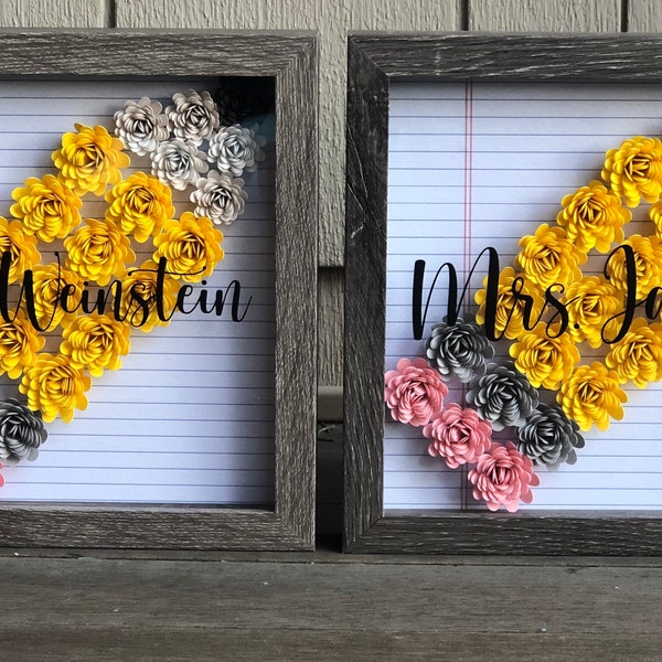 Paper Flower Shadow Box - Etsy