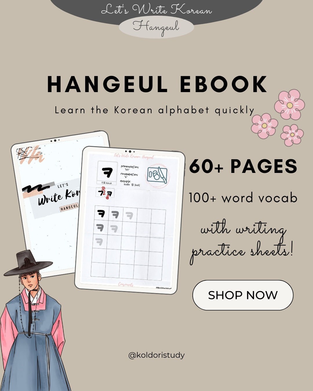 Let's Write Korean: Hangeul pdf - Etsy