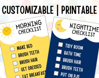 Night List Template - Etsy