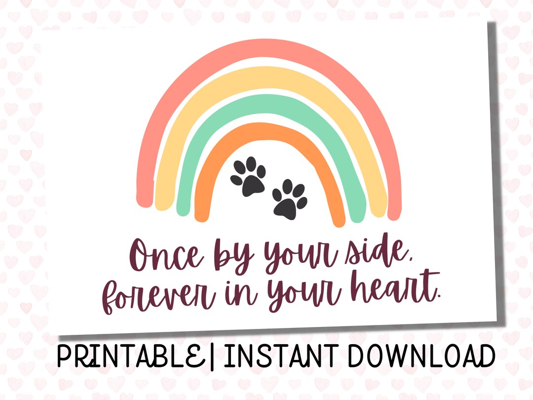 Loss of a Pet Sympathy Card | PRINTABLE, INSTANT DOWNLOAD | Remembering ...