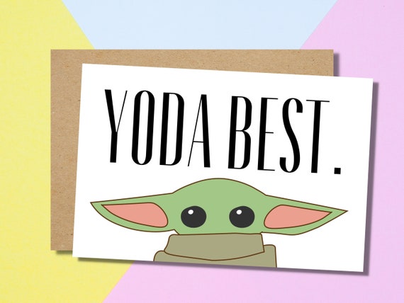 Yoda Best Congratulations and Birthday Card Star Wars Card | Etsy