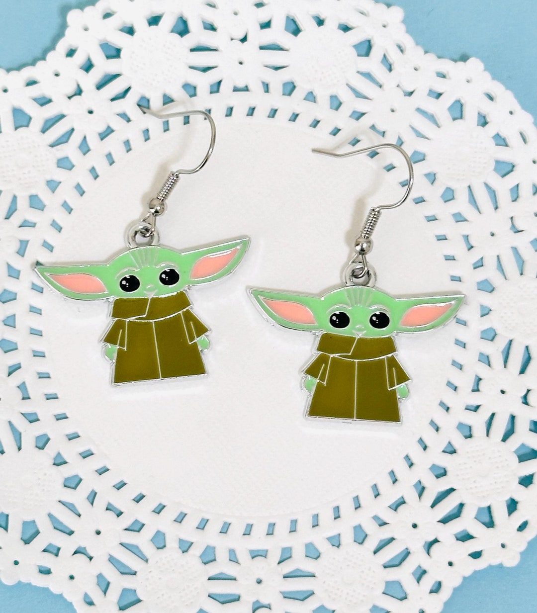 Baby Yoda Earrings, Cute Yoda, the Mandalorian, Grogu, Birthday Gift ...