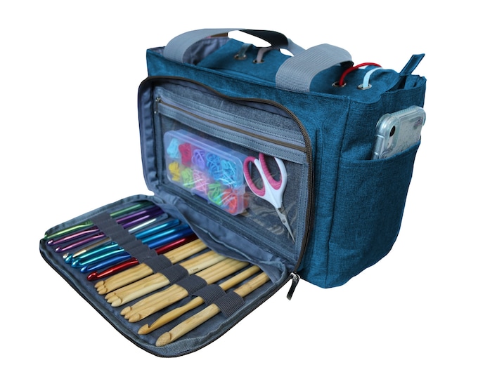 Yarn Storage Bag Craft Organizer BLUE - Etsy