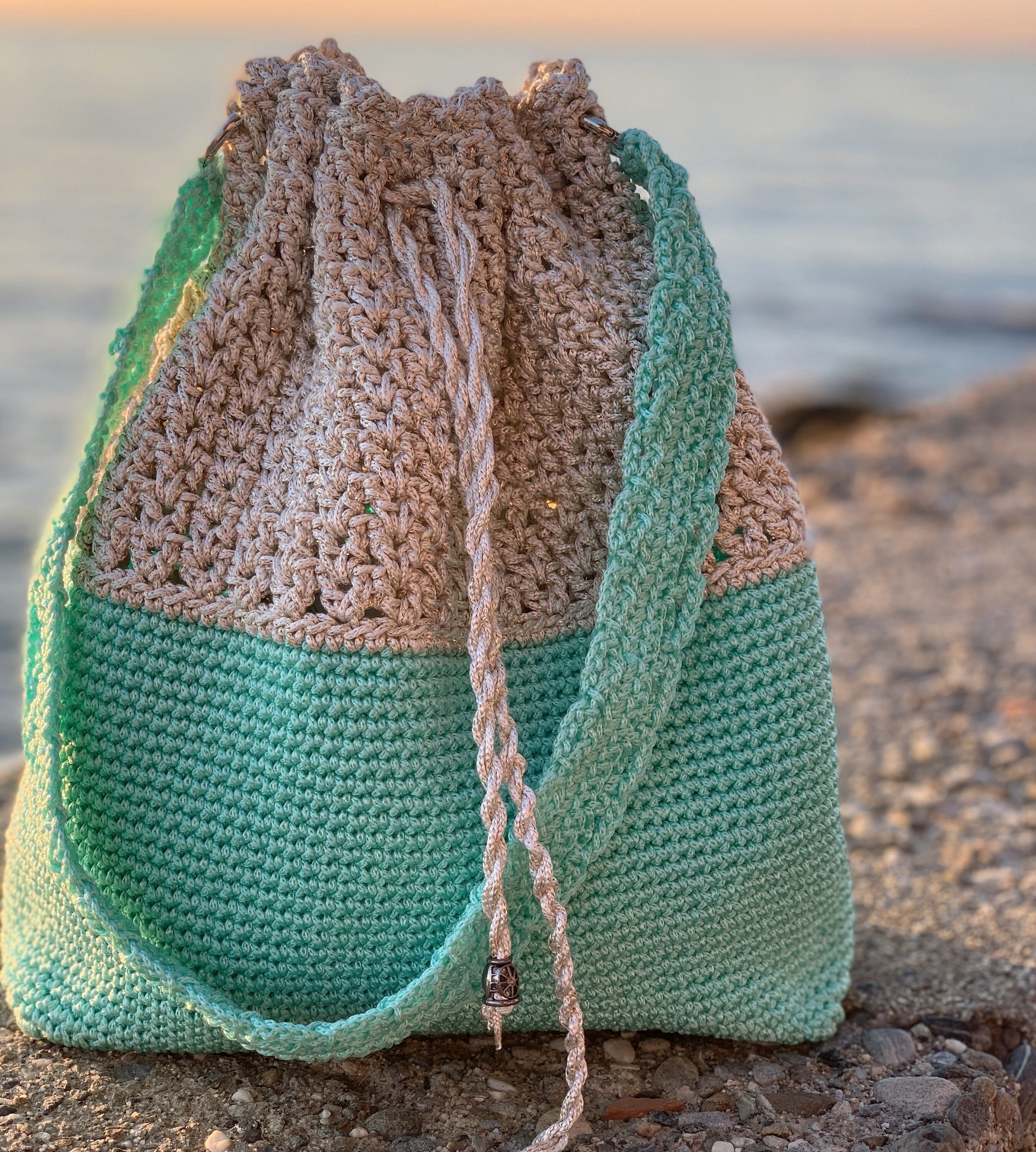 Handmade Knitted Bucket Bag - Etsy