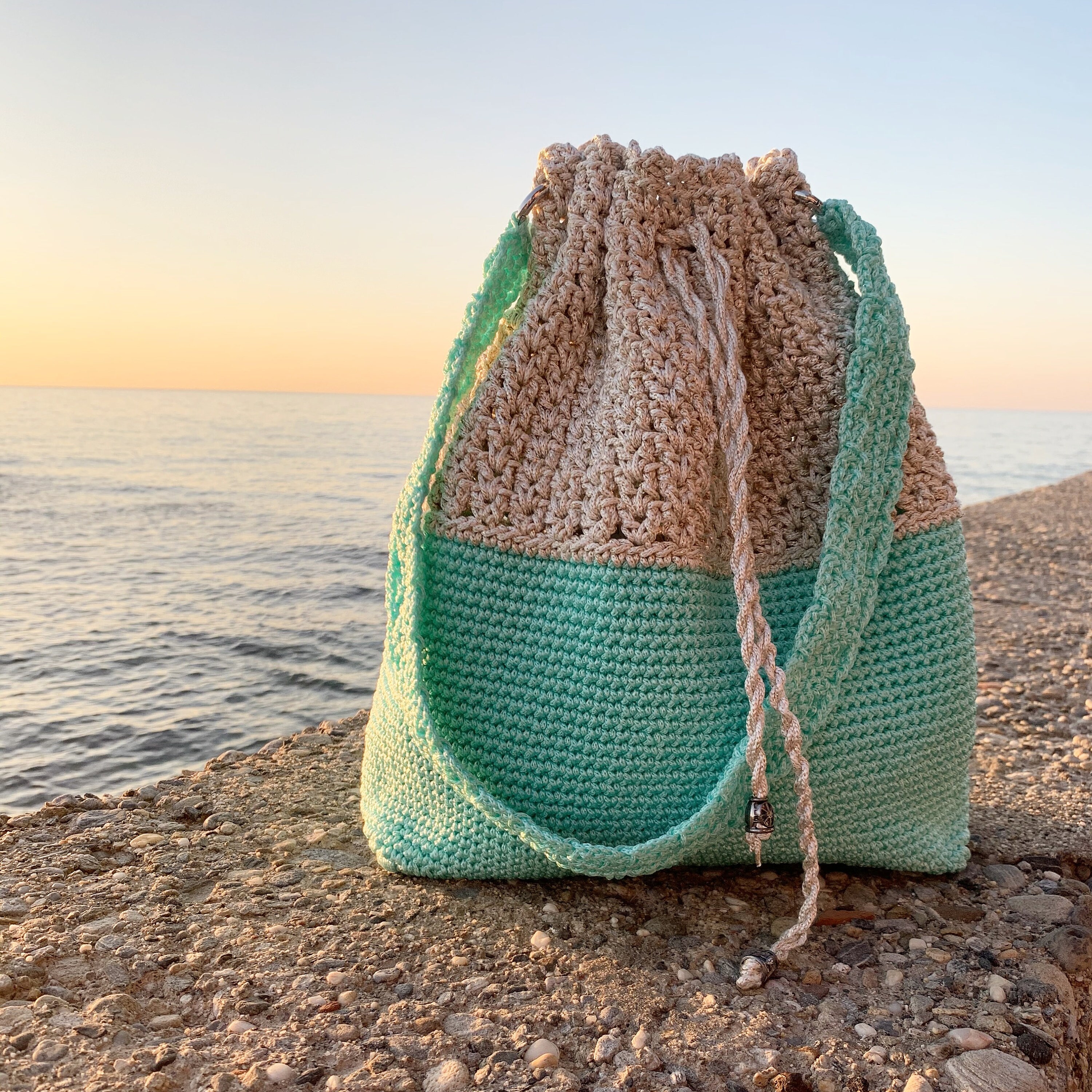 Handmade Knitted Bucket Bag - Etsy