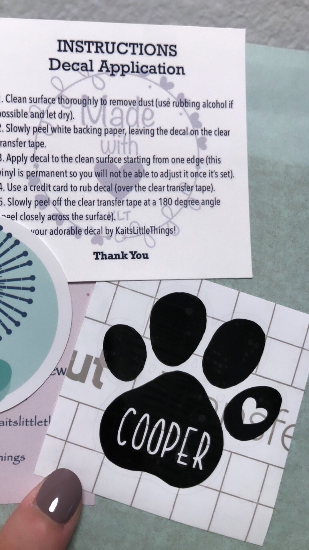 Custom Paw Decal Sticker Dog Paw Decal Cat Paw Pet - Etsy