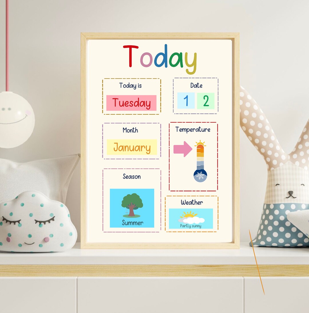 Morning Board | Circle Time | Today Chart | Children’s Calendar ...