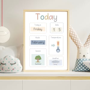 Morning Board | Circle Time | Today Chart | Children’s Calendar ...