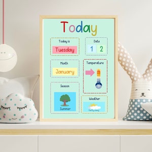 Morning Board | Circle Time | Today Chart | Children’s Calendar ...