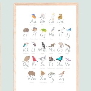 Australian Animal Alphabet. Nursery Art. Printable Poster. ABC. Digital ...