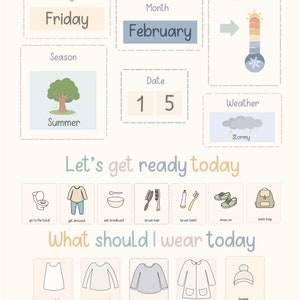Morning Board | Circle Time | Today Chart | | Weather Chart | GETTING ...