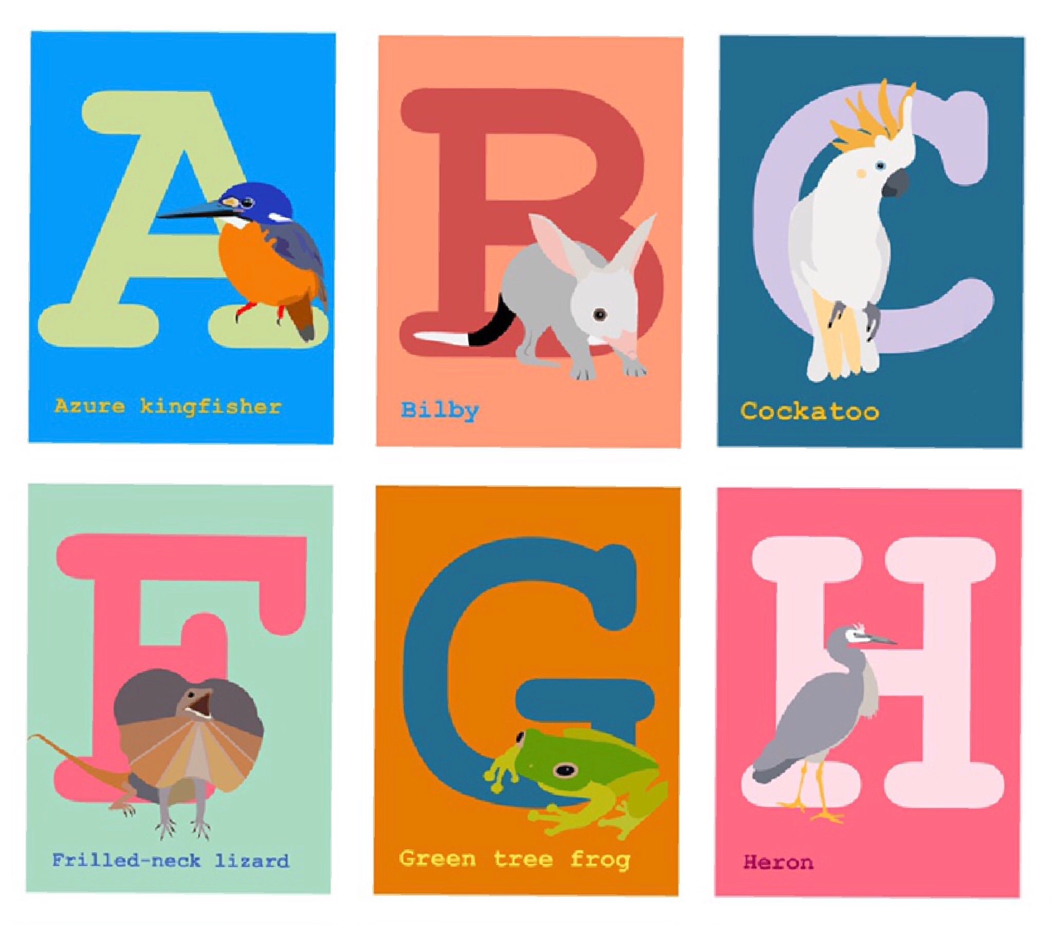 Australian Animal Alphabet. Nursery Art. Printable Poster. - Etsy