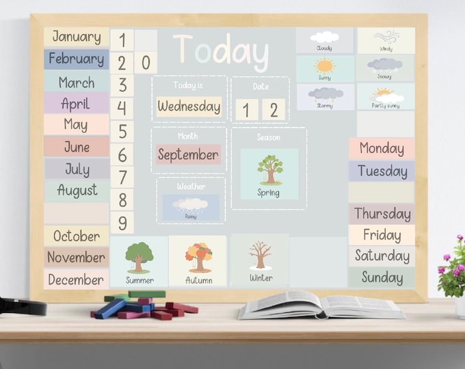 Morning Board | Circle Time | Today Chart | Children’s Calendar ...
