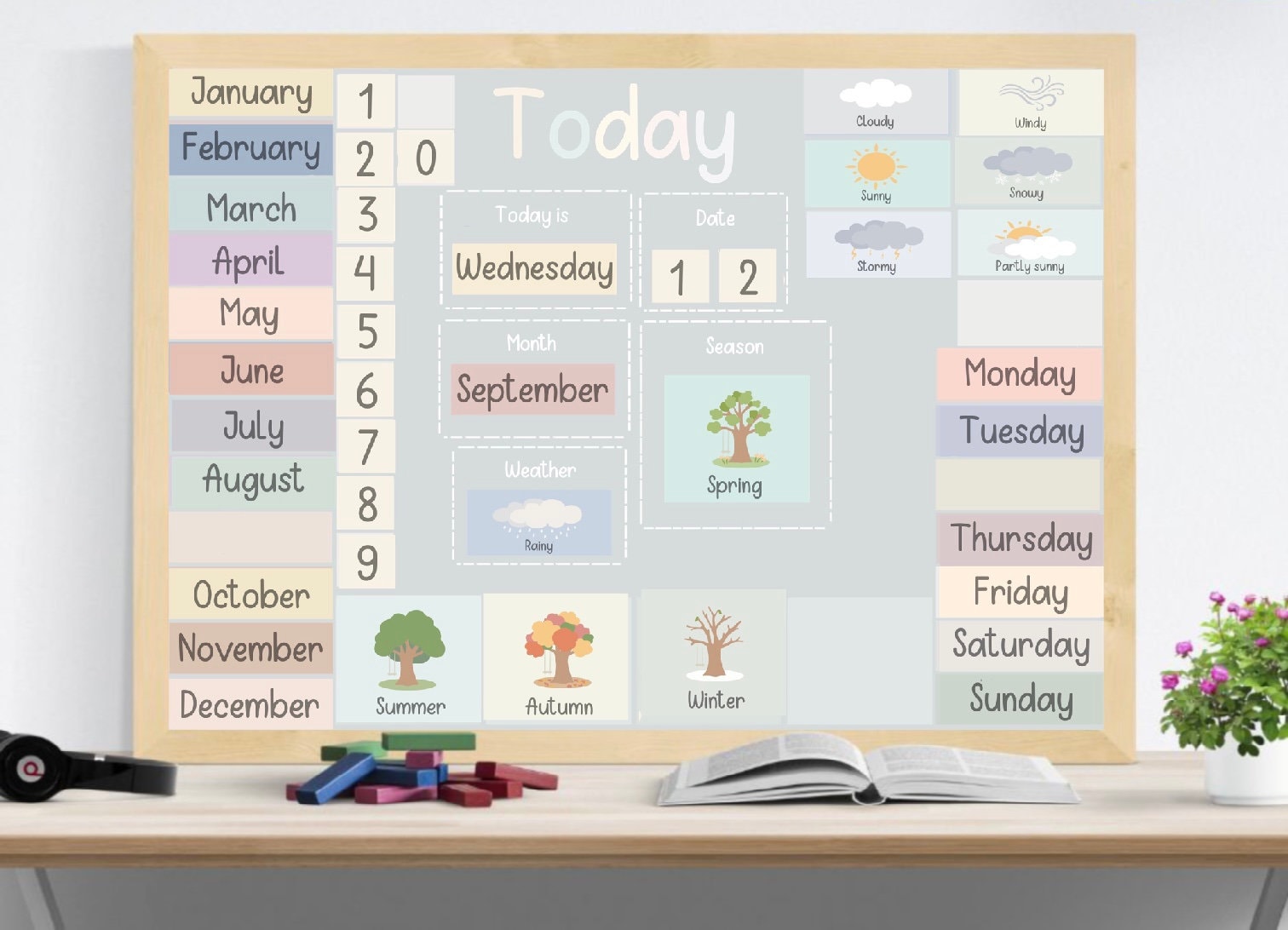 Morning Board | Circle Time | Today Chart | Children’s Calendar ...