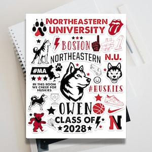 Custom University / College Vinyl Stickers | Personalized Student Name ...