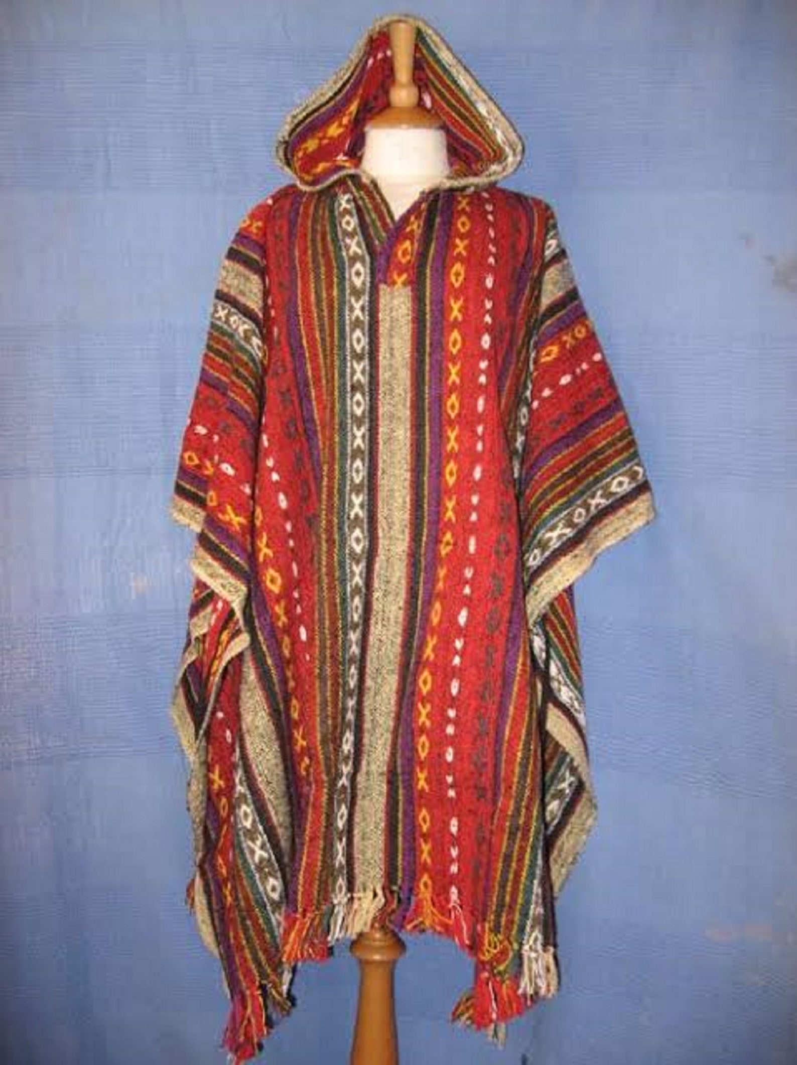 Peruviano Poncho Inca poncho peruviano poncho di lana | Etsy