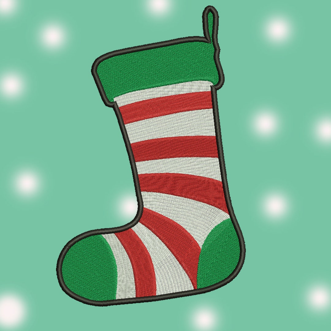 Christmas Sock Embroidery Design Instant Download Machine - Etsy