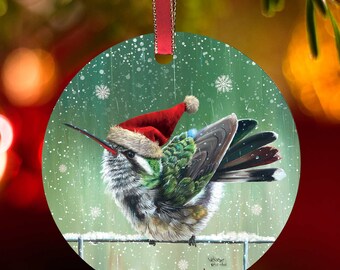 Hummingbird Ornament, Stained Glass Hummingbird Ornament Christmas ...