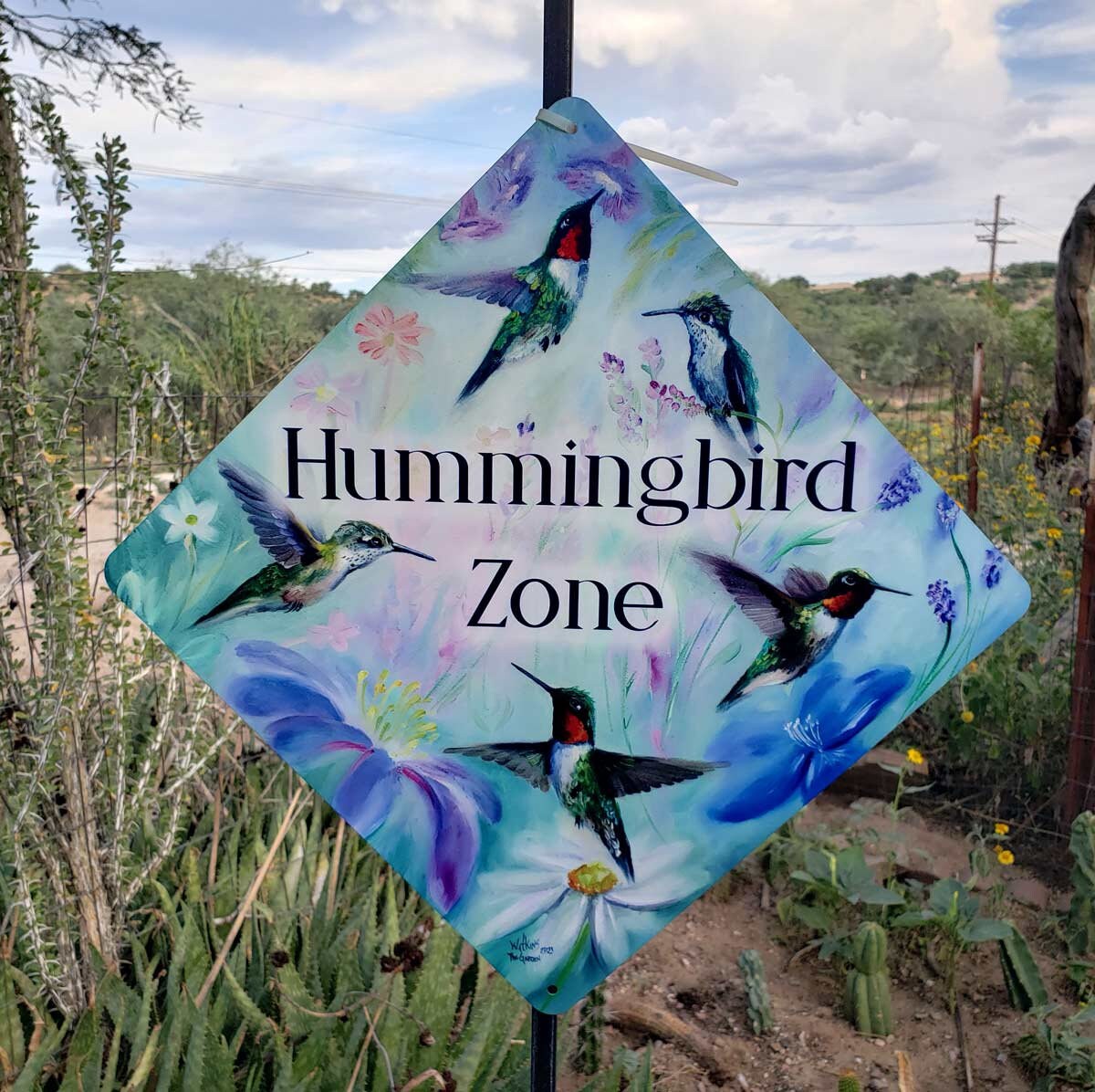 Hummingbird Zone Aluminum Garden Sign Weather Resistant - Etsy
