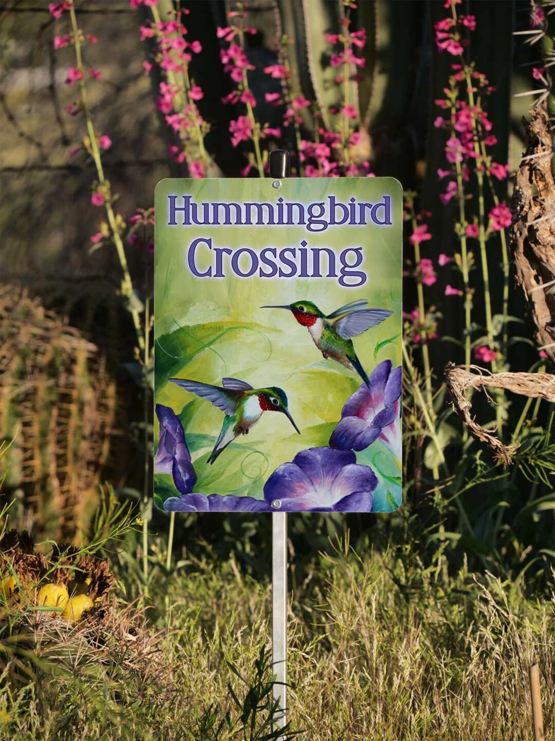 Hummingbird Crossing Sign, Garden Sign,hummingbird Sign With Aluminum ...