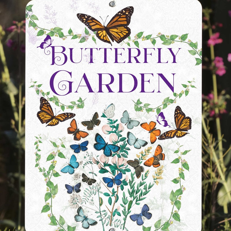 Butterfly Garden Sign - Etsy