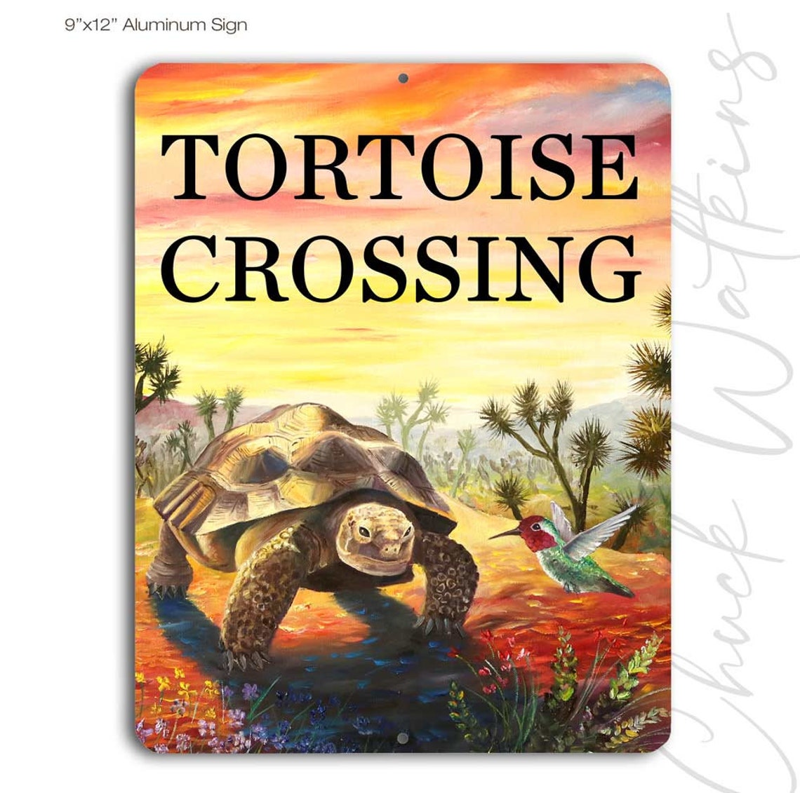 Tortoise Crossing Sign Yard Sign Garden Sign With Aluminum - Etsy