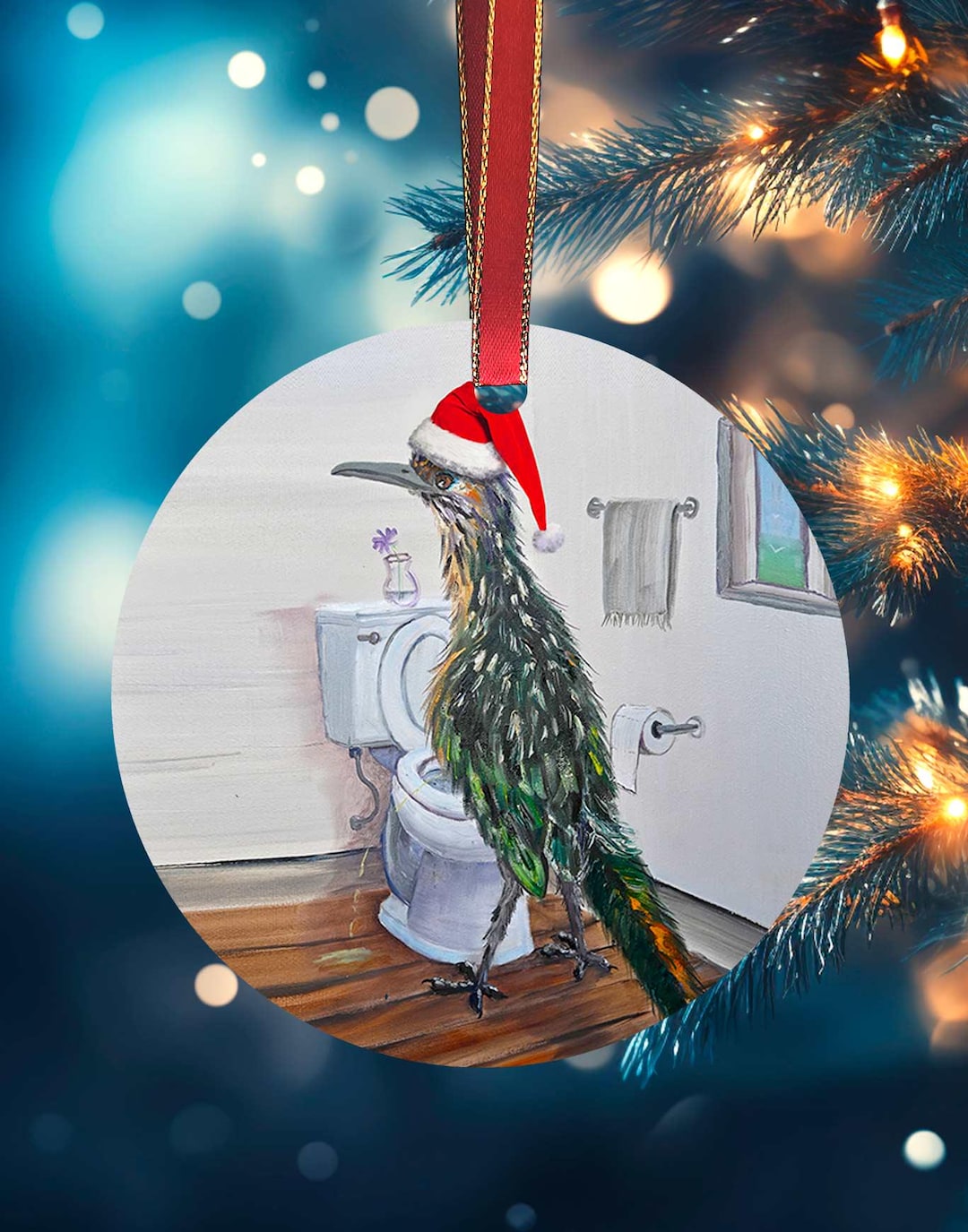 Rocky the Roadrunner Ornament, Christmas Ornament, Holiday Decoration ...