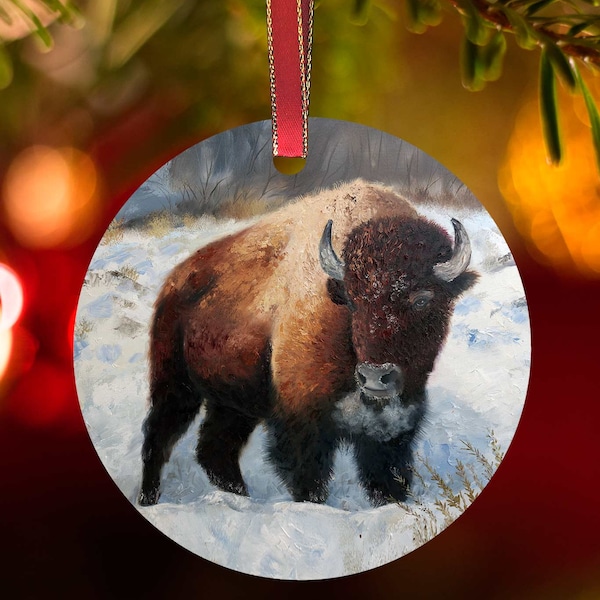 Bison Ornament - Etsy