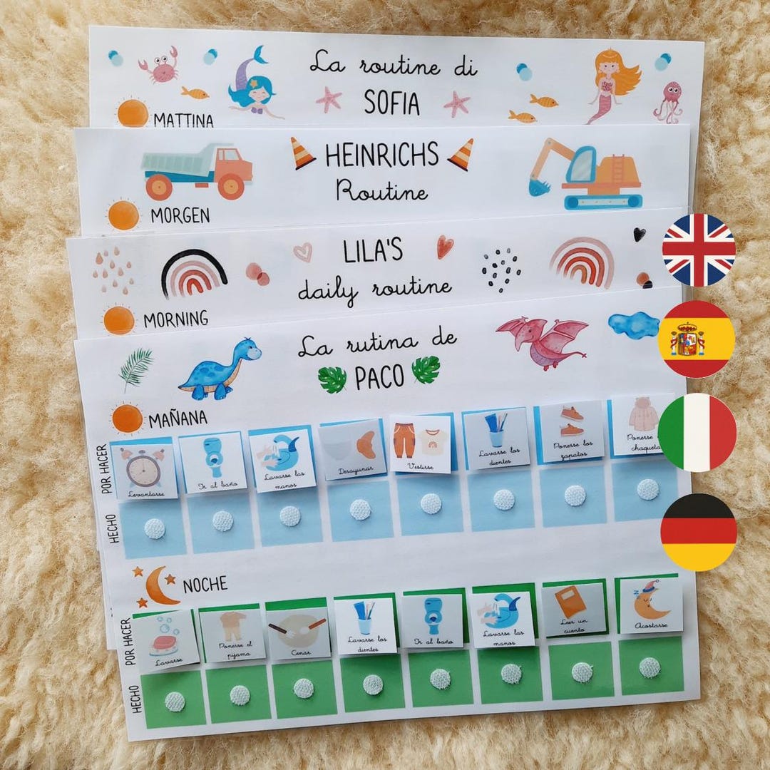 Daily Routine - Routina Para Niños - Tareas Diarias - Rutinas Mañana ...