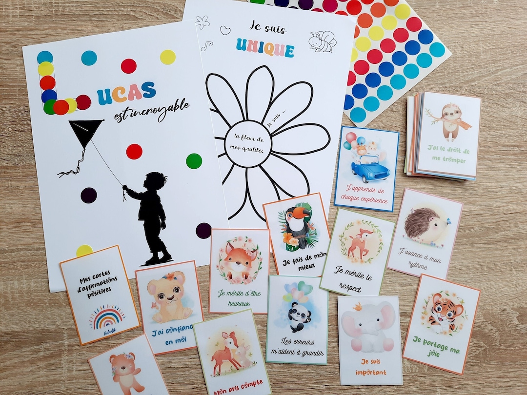 Positive Affirmation Cards for Children – Self-confidence – Motivation ...