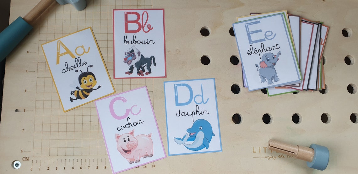 Cartes alphabet / abécédaire des animaux - Etsy France
