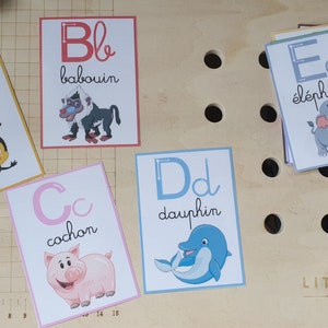 Cartes alphabet / abécédaire des animaux - Etsy France