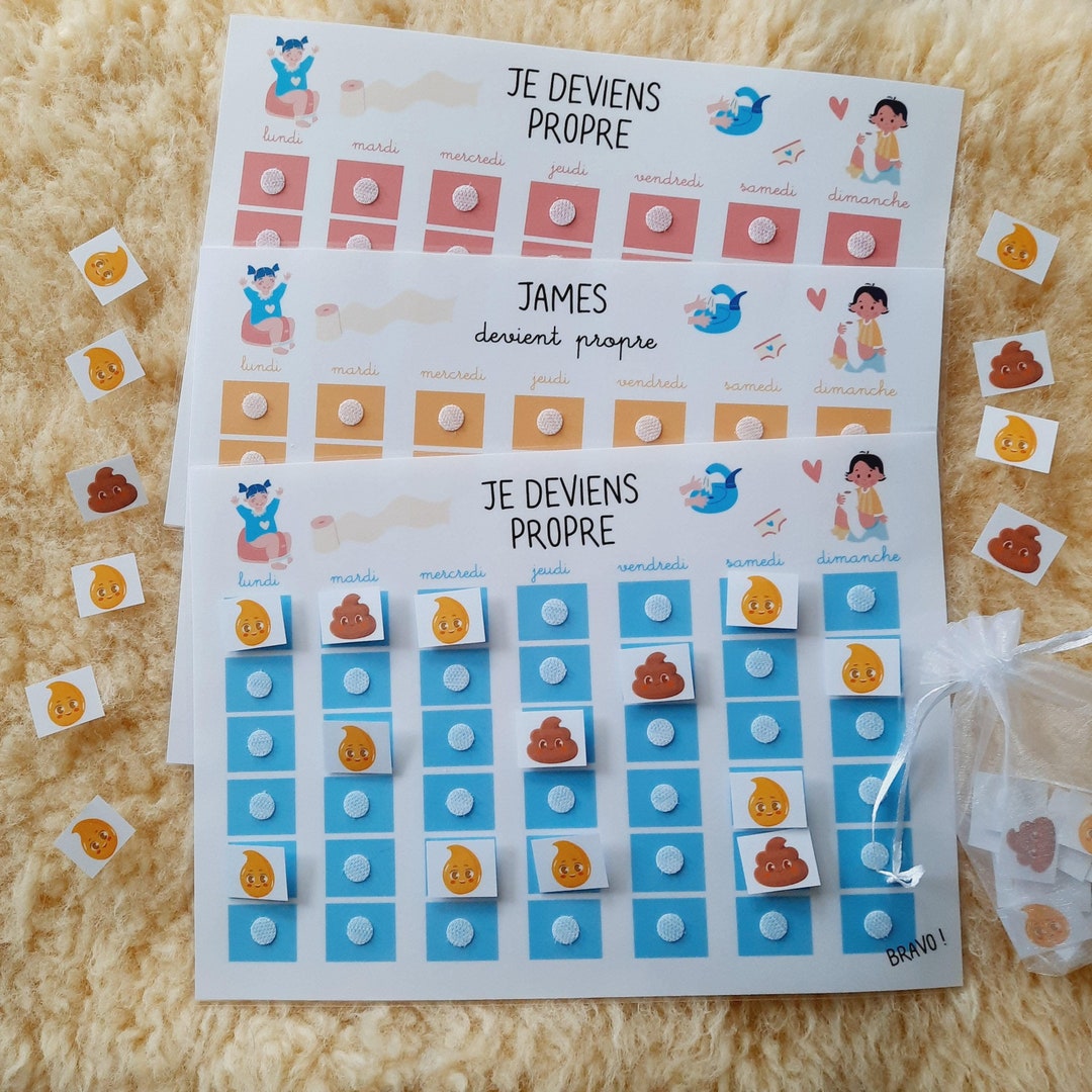 Je Deviens Propre Tableau De Propreté Continence Tableau D ...