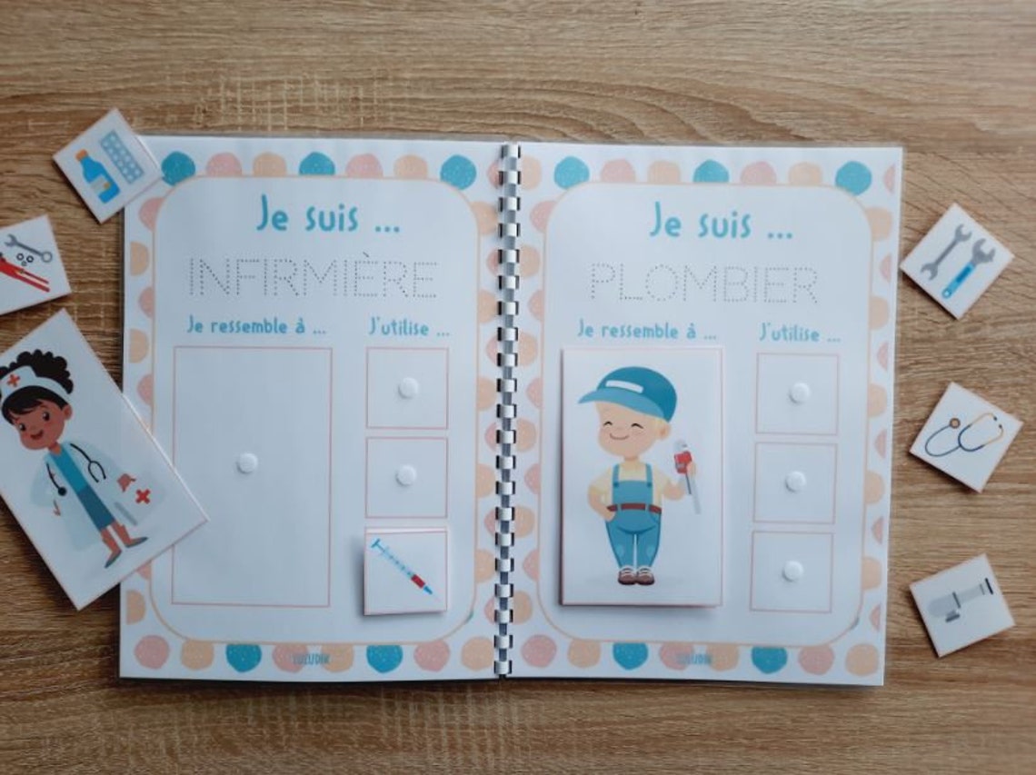 Livret dactivités sur les métiers Book sur les métiers - Etsy France