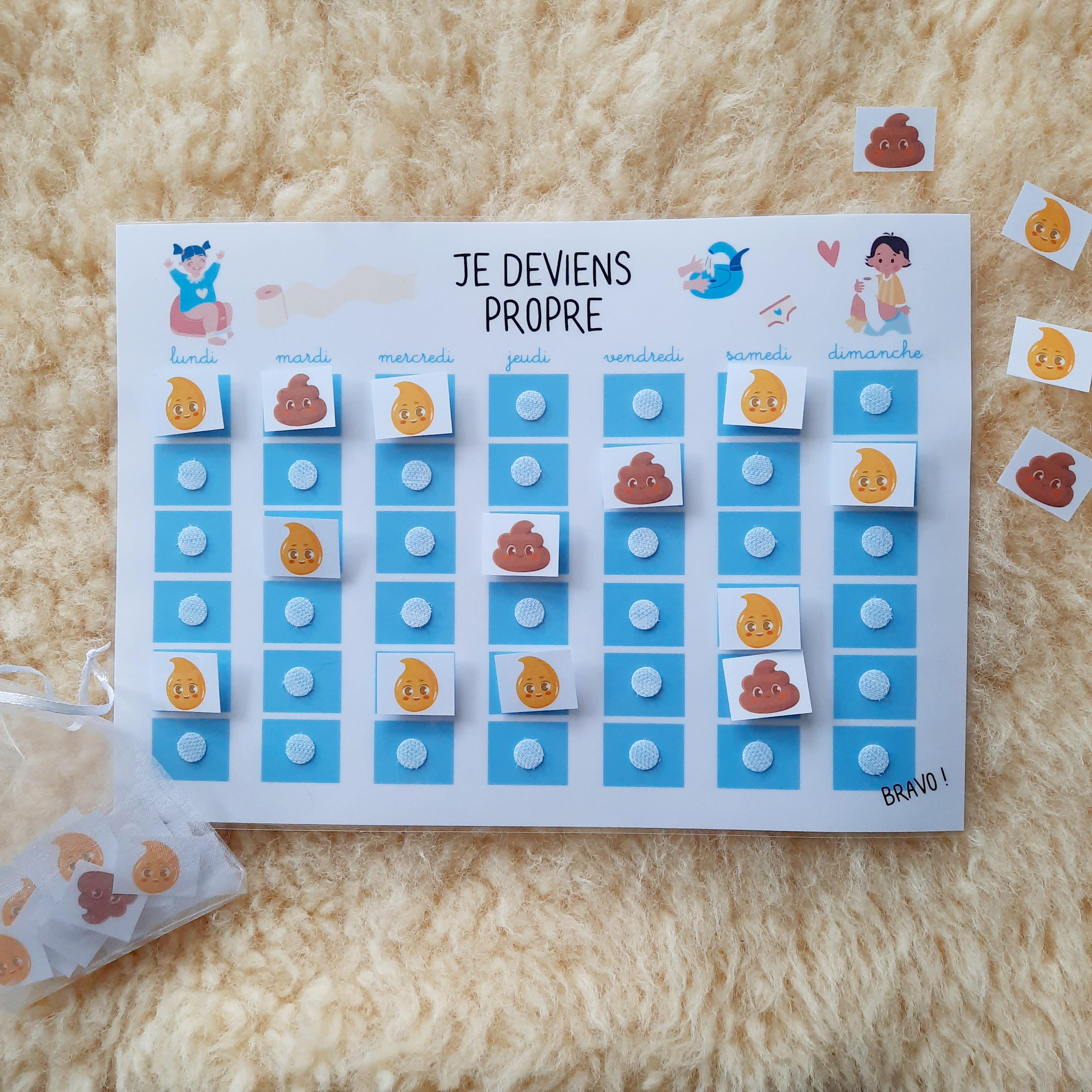 Je deviens propre ! Tableau de propreté- continence - Tableau d ...
