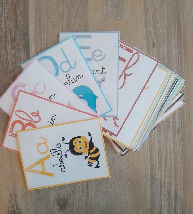 Cartes alphabet / abécédaire des animaux - Etsy France