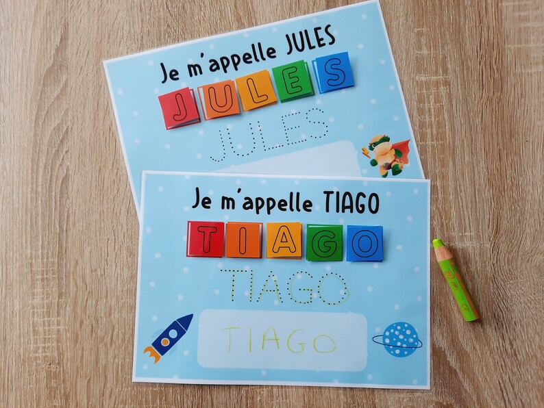 Apprendre à Reconnaître Et écrire Son Prénom Etsy France