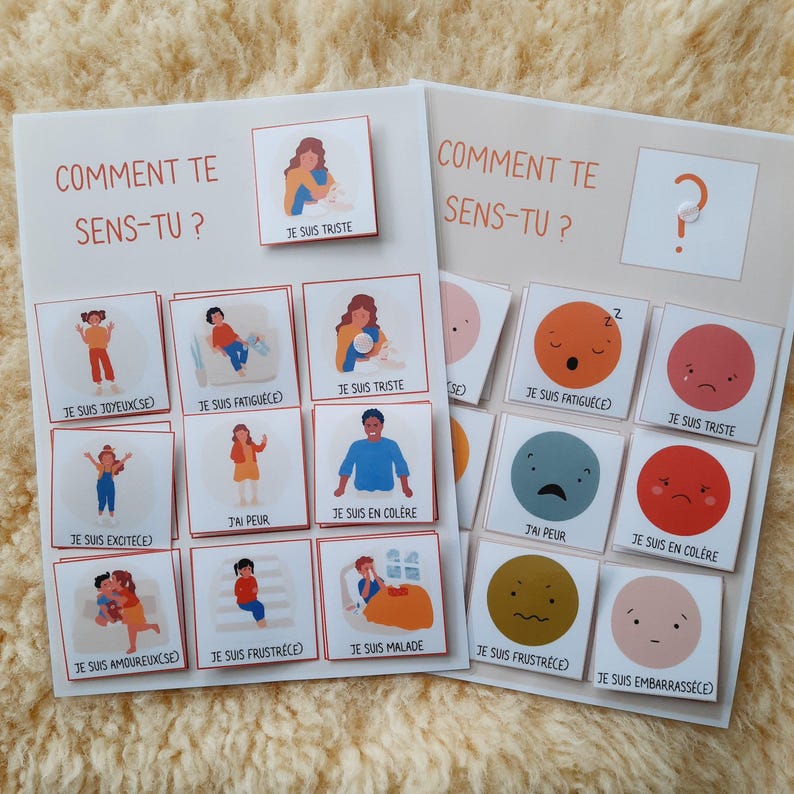 Comment te sens-tu ? Expression des émotions chez l’enfant - Etsy France