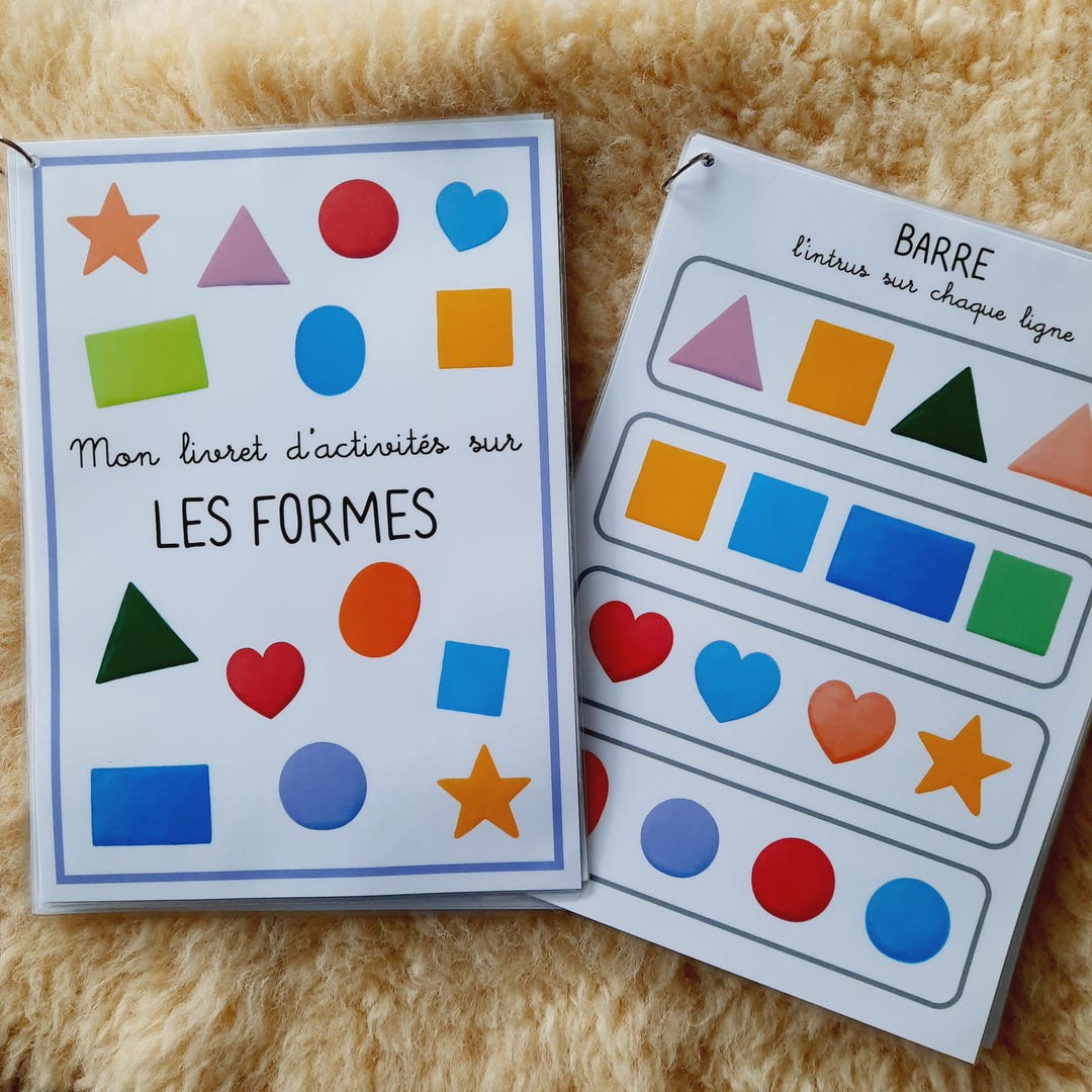 Shapes Activity Booklet Kindergarten Level Shapes Learning Booklet - Etsy