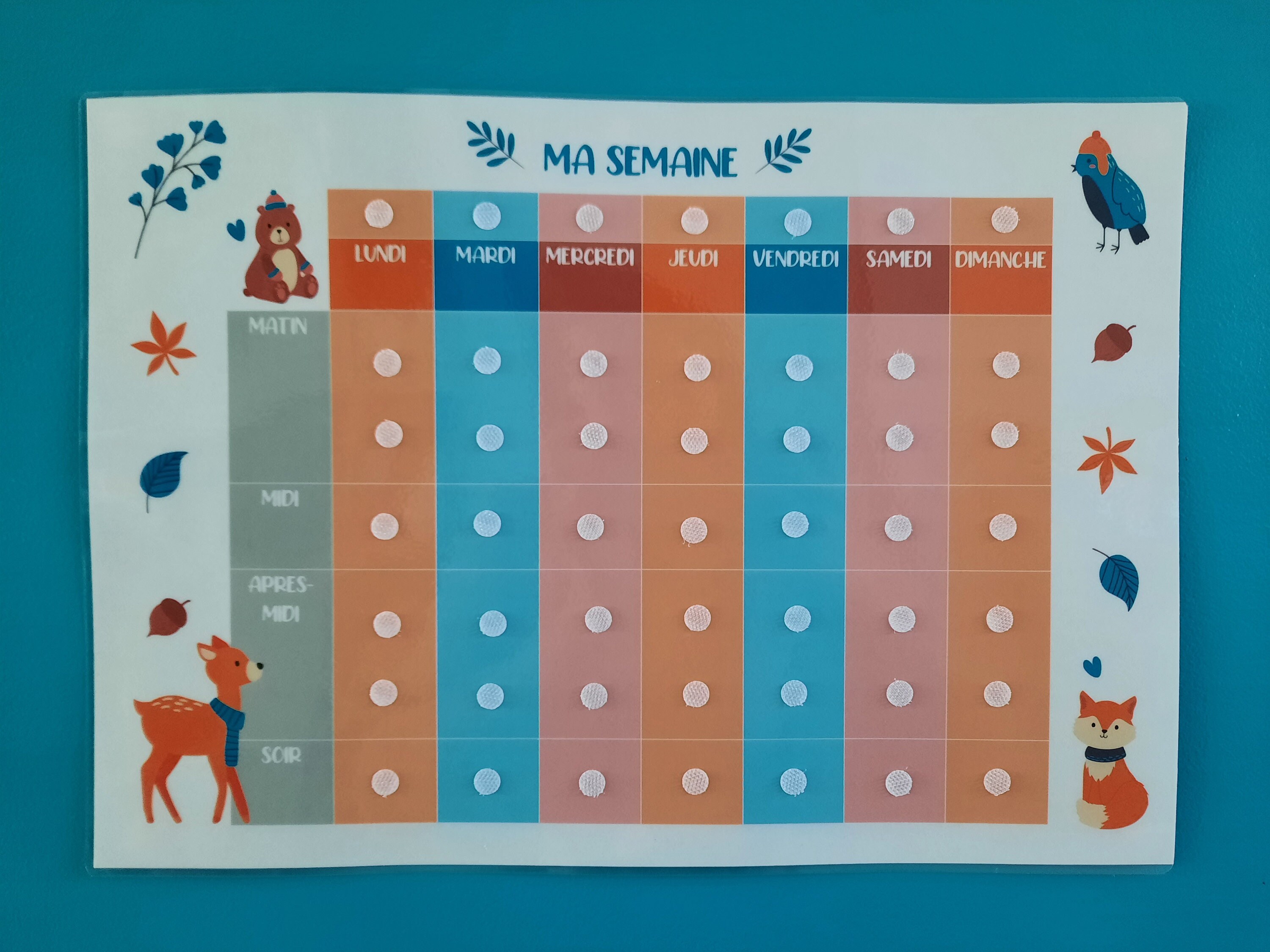 Semainier enfant grand format / calendrier enfant / ma semaine | Etsy