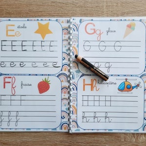 Japprends à écrire les lettres de lalphabet Livret de graphisme - Etsy ...