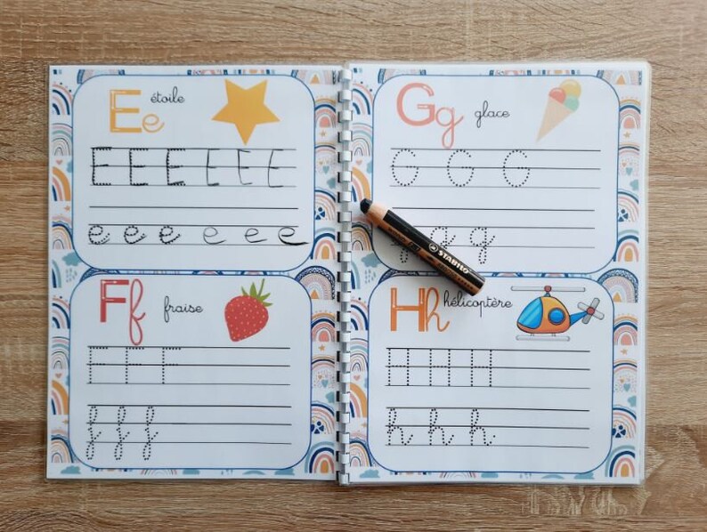 Japprends à écrire les lettres de lalphabet Livret de - Etsy France