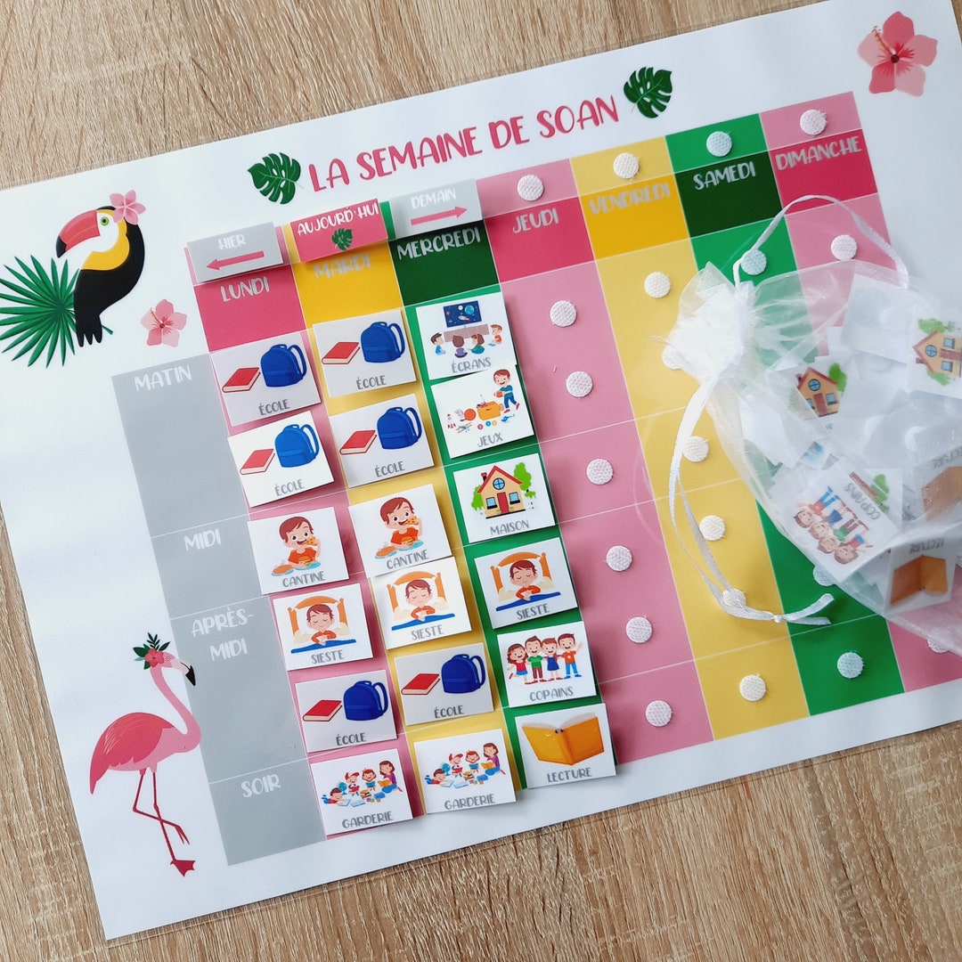 Large Format Children's Weekly Planner Tropical Jungle Toucan ...
