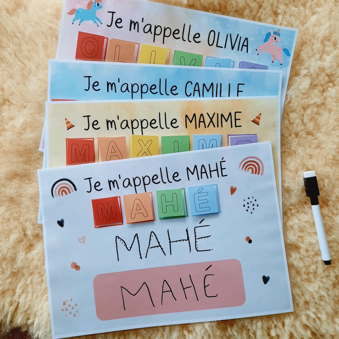 J'écris mon prénom- Apprendre à reconnaître et écrire son prénom ...