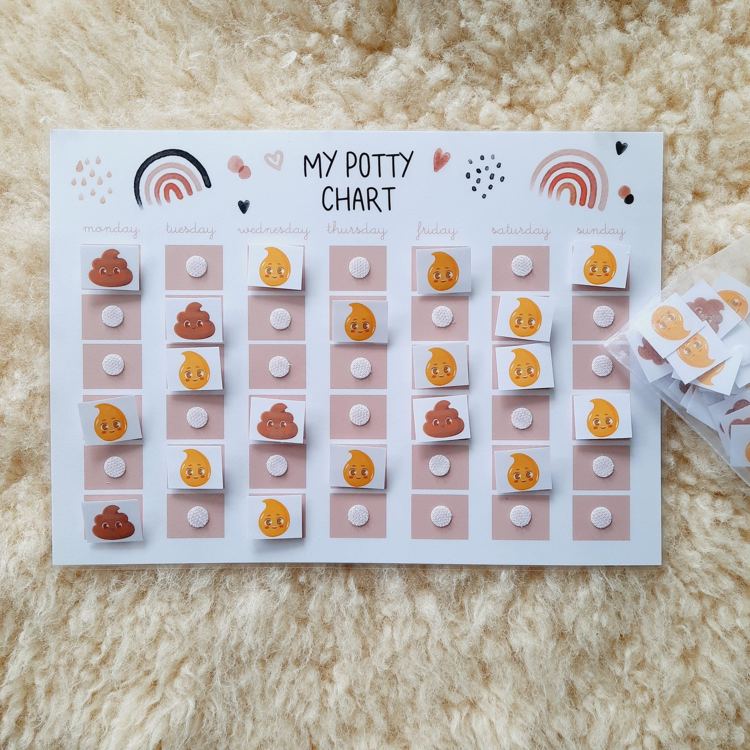 Kids Potty Chart | Toilet Train - Training Tab for BAÑO - Vado in Bagno ...